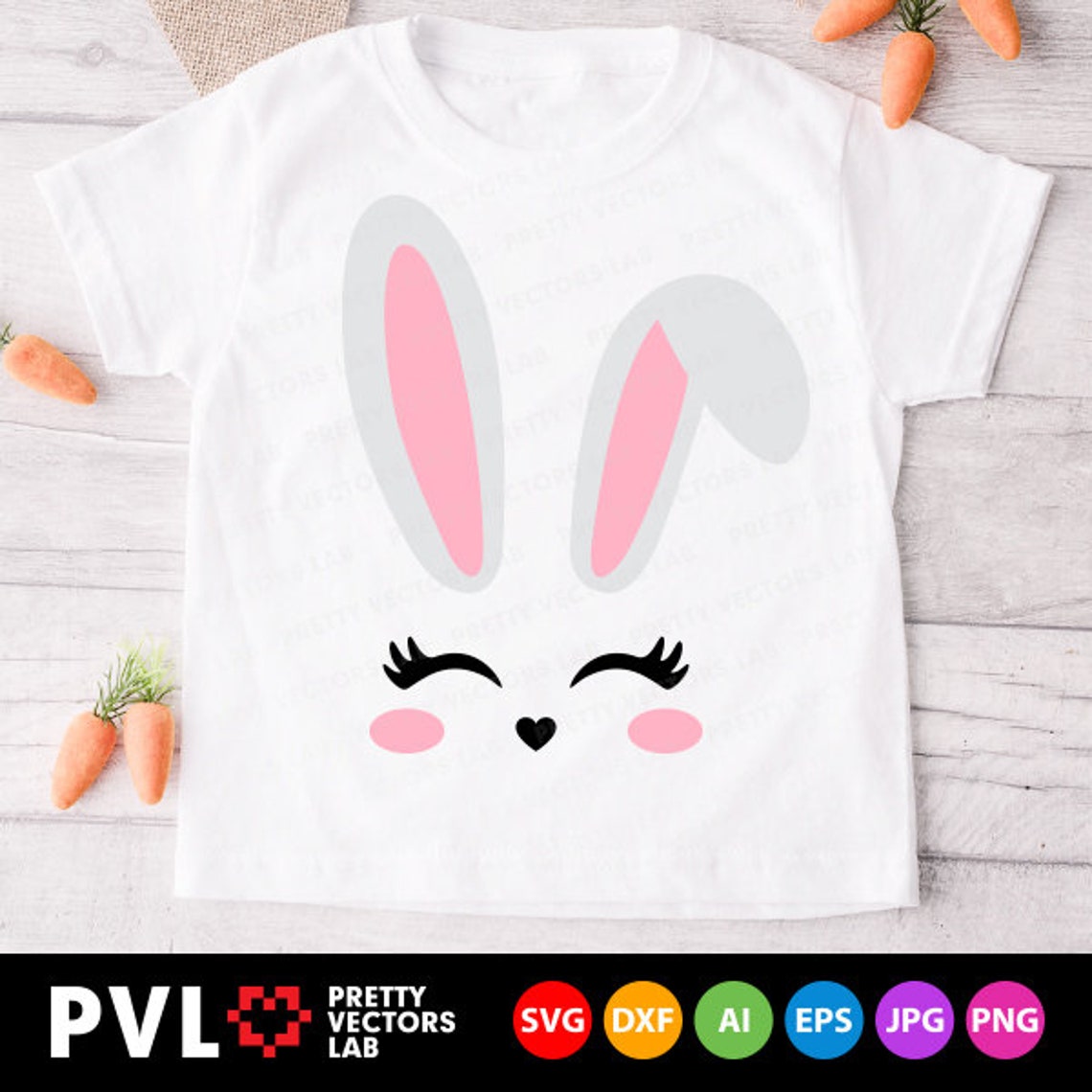 Bunny Svg Easter Svg Easter Bunny Cut Files Cute Bunny Face - Etsy