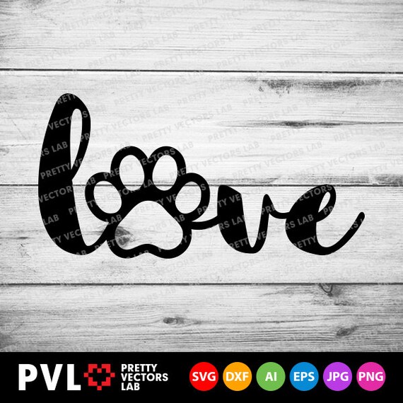 Paw Print Font Valentine's Day Digital Download TTF Alphabet 36 svg/png ...