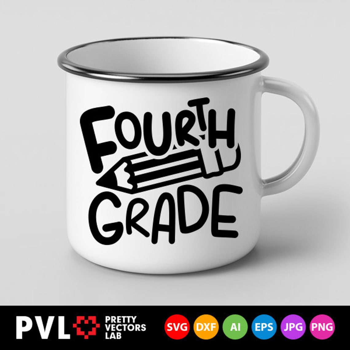 Fourth Grade Svg Back to School Svg 4th Grade Svg Dxf Eps | Etsy