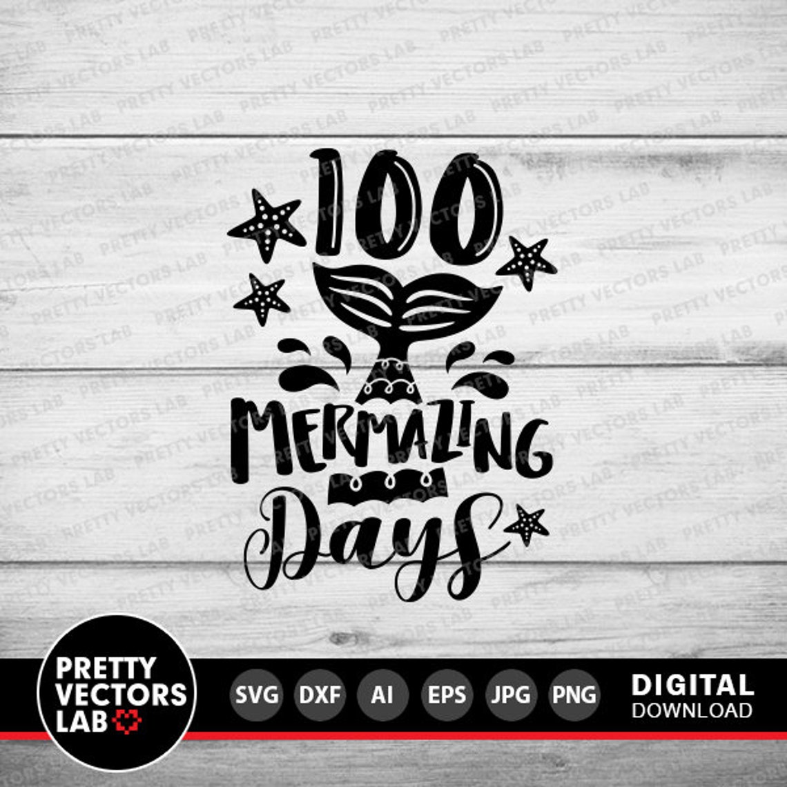 100 Mermazing Days Svg 100 Days of School Svg Girls 100th - Etsy