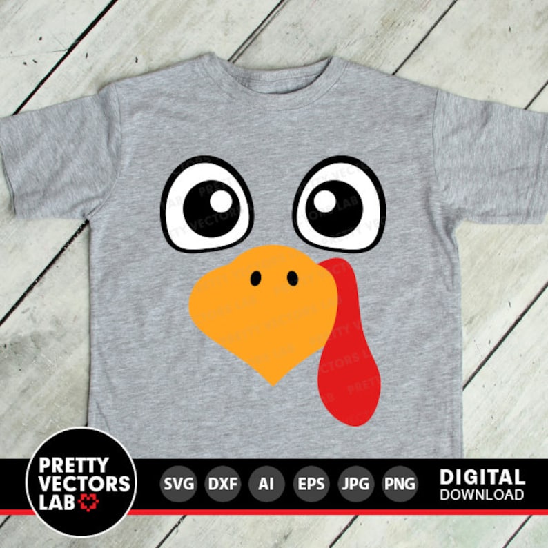 Turkey Face Svg Boy Turkey Svg Thanksgiving Svg Dxf Eps - Etsy