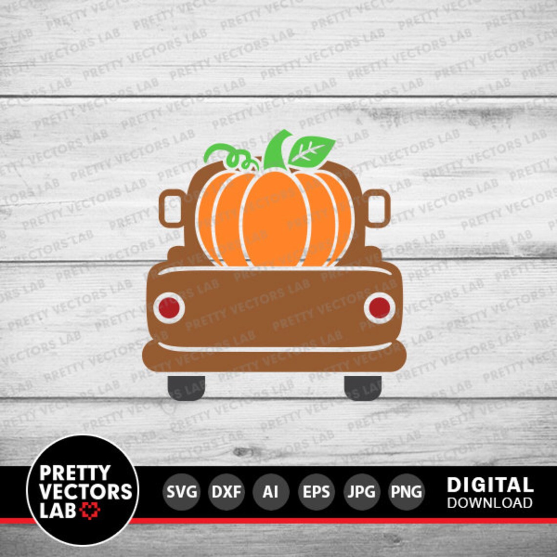 Pumpkin Truck Svg, Vintage Truck Back Svg, Fall Cut Files, Kids ...