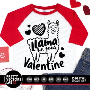 Valentine Llama Svg, Llama Be Your Valentine Svg, Valentine's Day Cut ...