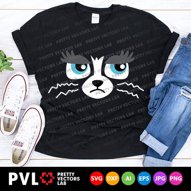Grumpy Cat Svg Funny Cat Face Svg Girls Cut Files Kids Svg - Etsy