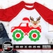 Christmas Truck Svg, Monster Truck Svg, Truck With Reindeer Svg, Dxf ...