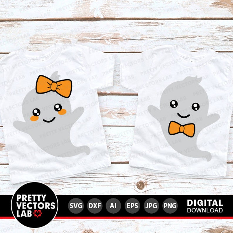 Cute Ghosts Svg Halloween Svg Kids Cut Files Boy & Girl - Etsy