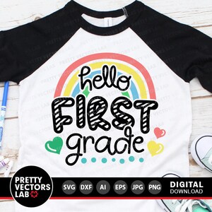 Hello First Grade Svg, Back to School Svg, 1st Grade Svg Dxf Eps Png ...