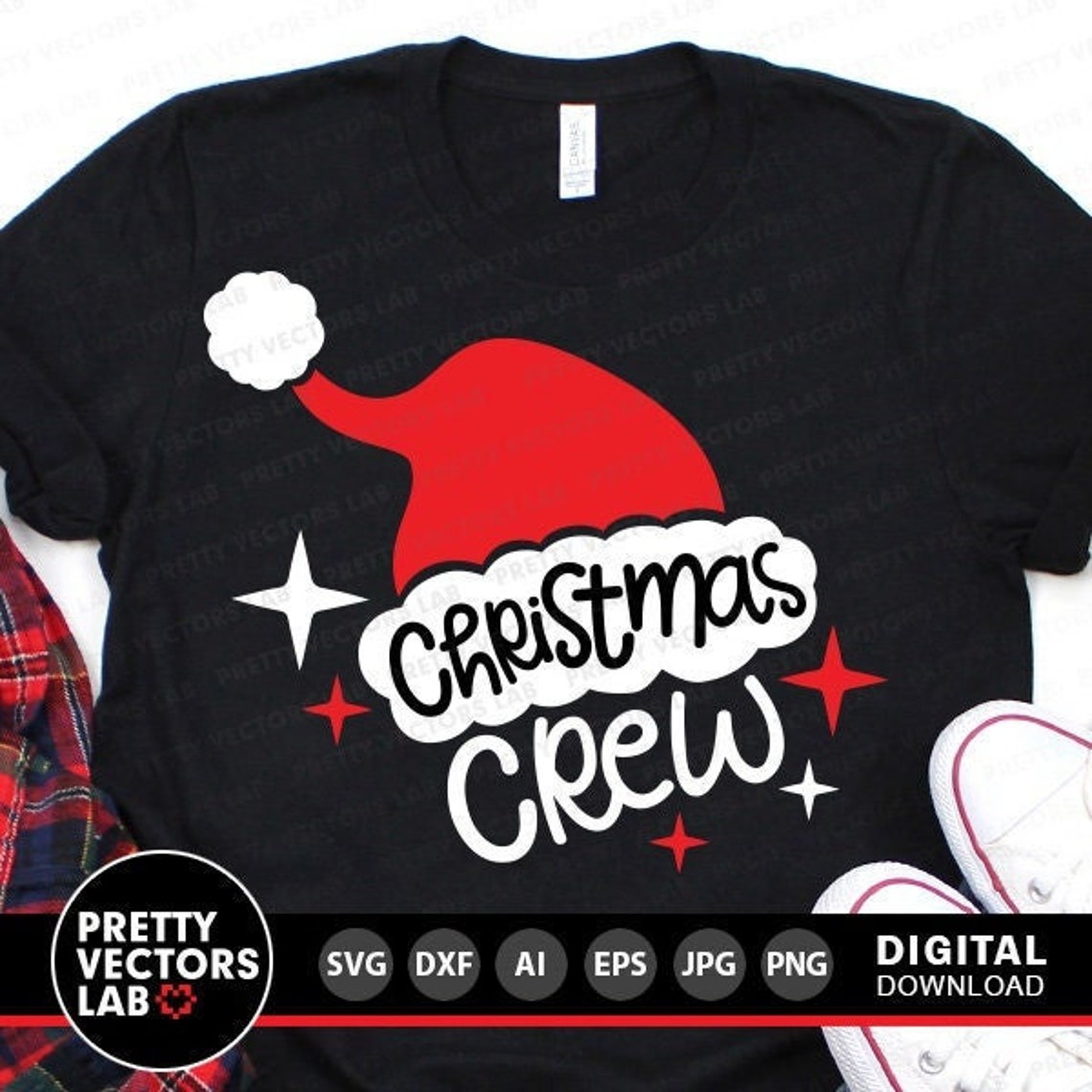 Christmas Crew Svg Christmas Svg Santa Hat Svg Dxf Eps Png - Etsy