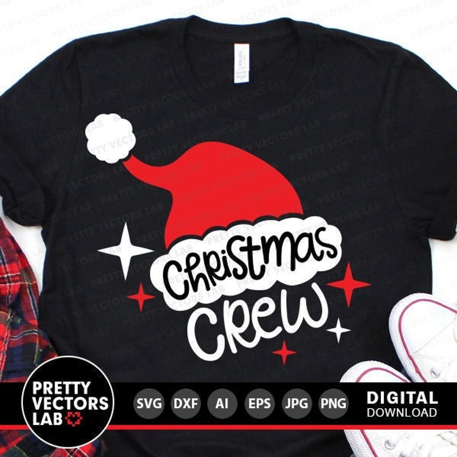 Christmas Crew Svg Christmas Svg Santa Hat Svg Dxf Eps Png - Etsy