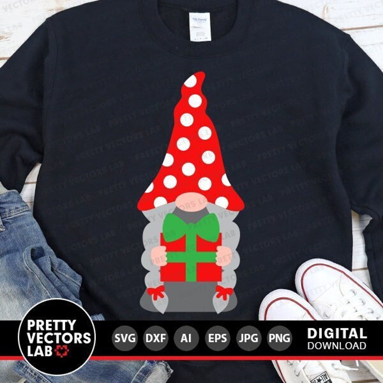 Christmas Gnome Girl Svg Christmas Svg Gnome Svg Dxf Eps - Etsy