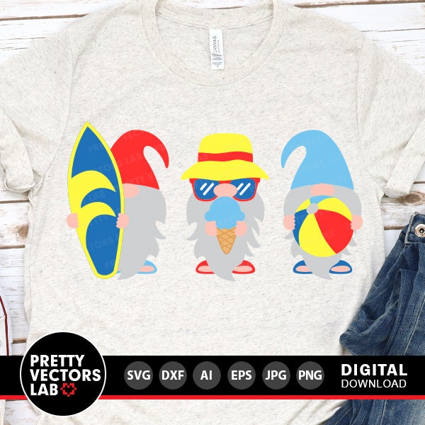 Summer Gnomes Svg, Beach Gnome Svg, Summer Cut Files, Tropical Gnomes ...