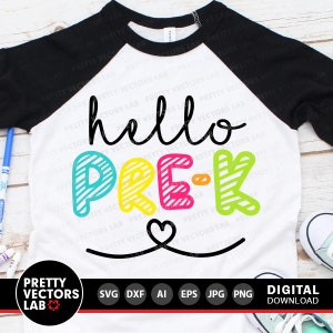 Hello Pre-k Svg, Back to School Cut Files, Preschool Svg, Teacher Svg ...
