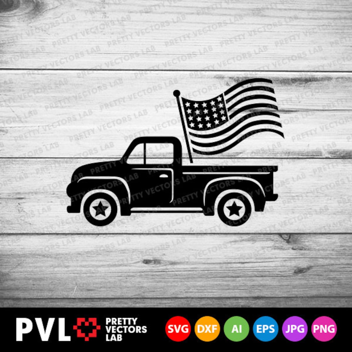 4th of July Truck Svg American Flag Svg USA Truck Cut Files - Etsy