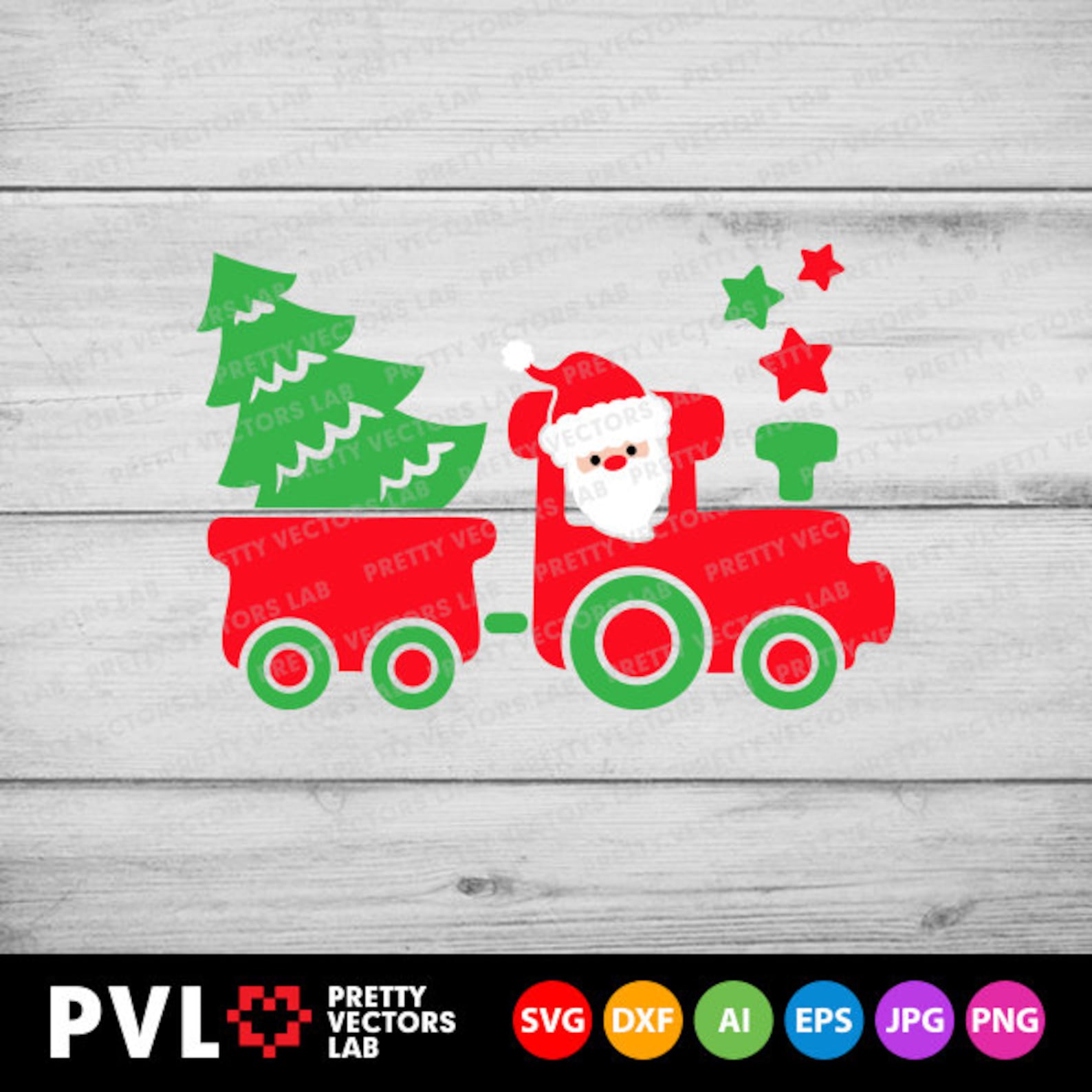Christmas Train Svg Santa Svg Christmas Tree Svg Dxf Eps | Etsy