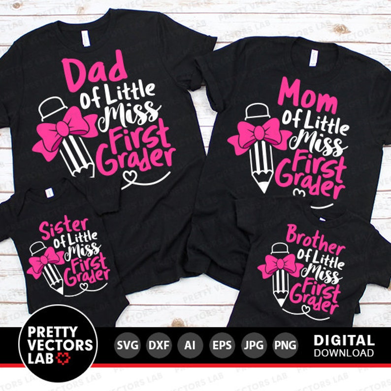 Little Miss First Grade Svg Back to School Cut Files 1st Day - Etsy