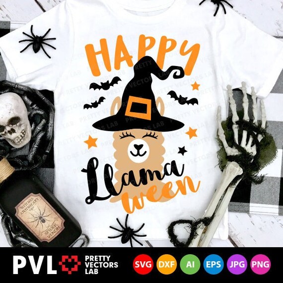 Happy Llamaween Svg Halloween Llama Cut Files Funny | Etsy