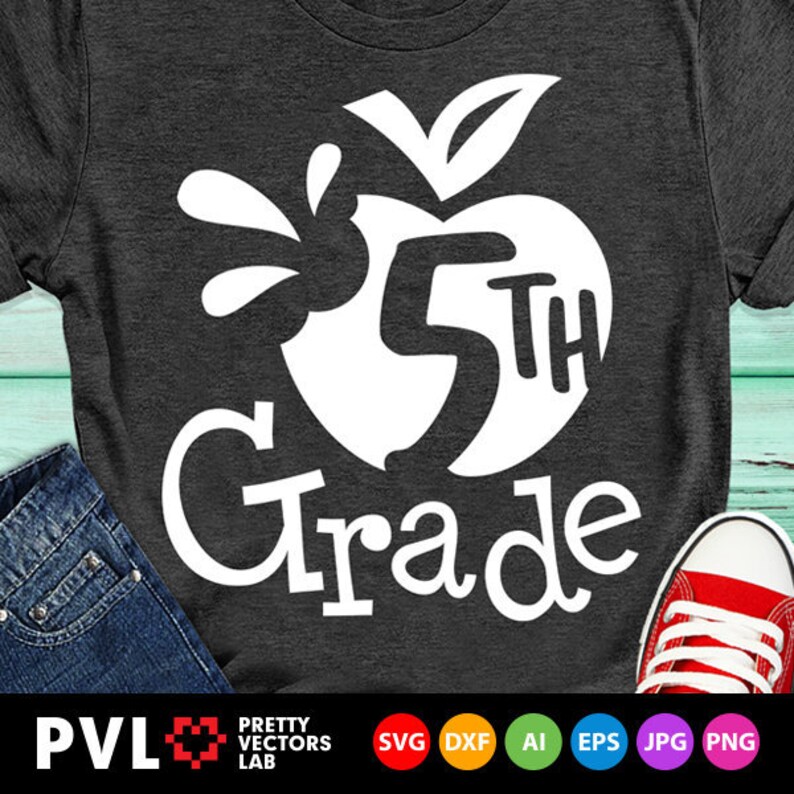 Fifth Grade Svg Back to School Svg 5th Grade Svg Dxf Eps - Etsy