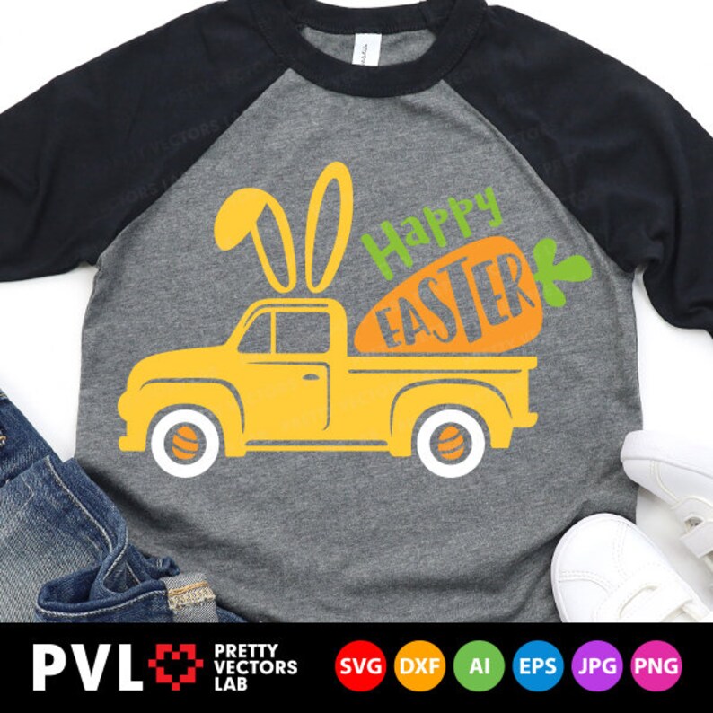 Happy Easter Svg Easter Truck Svg Easter Cut Files Vintage - Etsy