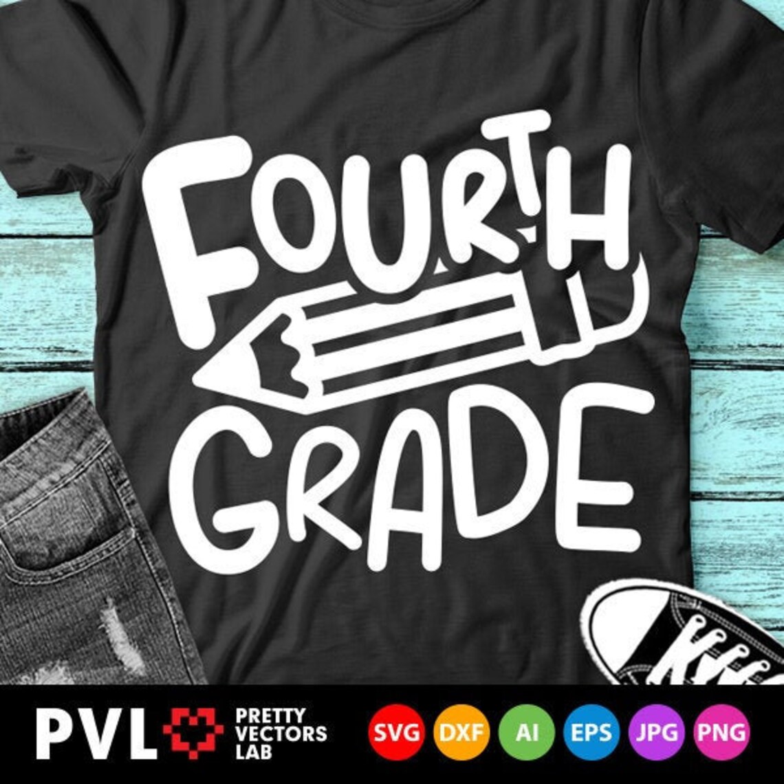 Fourth Grade Svg Back to School Svg 4th Grade Svg Dxf Eps | Etsy