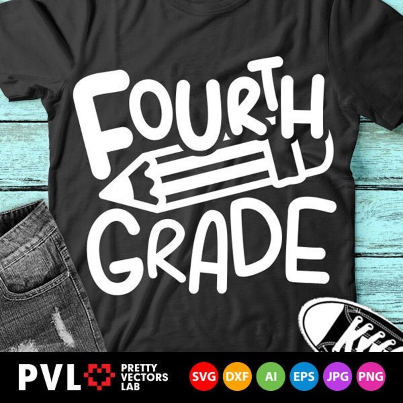 Fourth Grade Svg Back to School Svg 4th Grade Svg Dxf Eps | Etsy