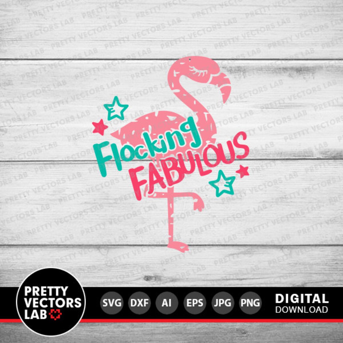 Flamingo Svg Flocking Fabulous Svg Beach Cut Files Summer - Etsy