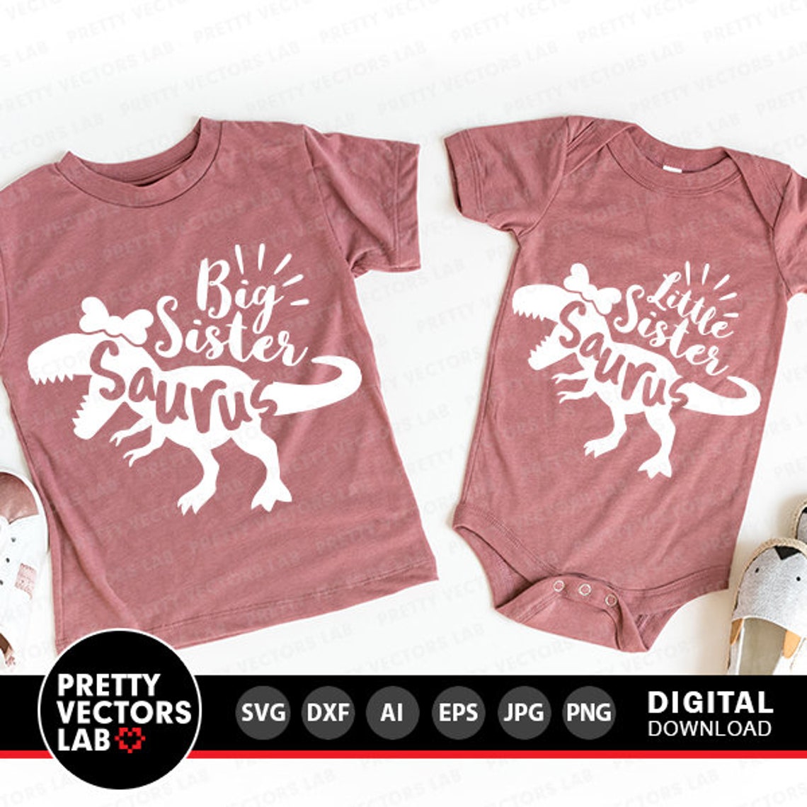 Big Sister Saurus Svg Little Sister Saurus Svg Big Sis & Lil - Etsy