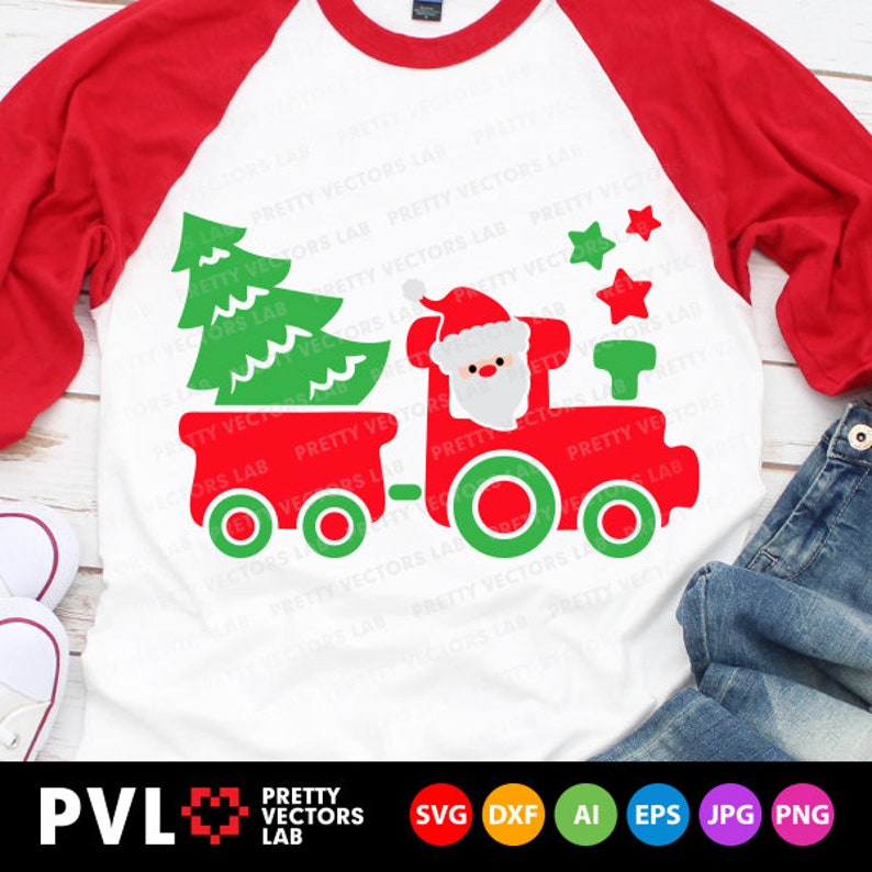 Christmas Train Svg Santa Svg Christmas Tree Svg Dxf Eps | Etsy