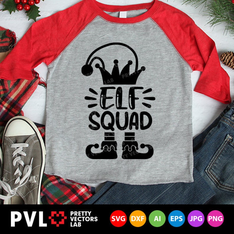 Elf Squad Svg Christmas Elf Svg Dxf Eps Png Elf Crew Cut Etsy