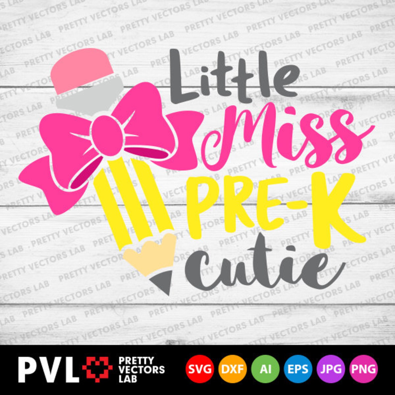 Little Miss Pre-k Cutie Svg Back to School Svg Pre-k Shirt | Etsy
