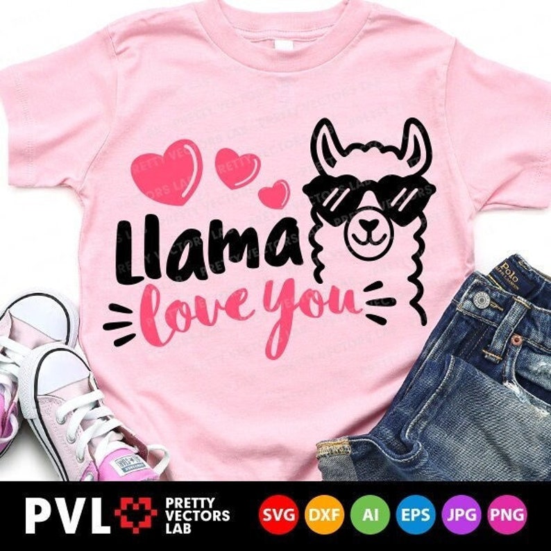 Valentine Llama Svg Llama Love You Svg Valentine's Day | Etsy