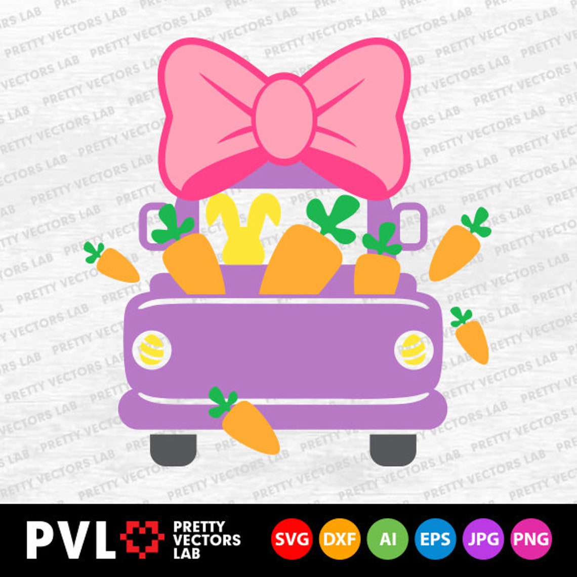 Easter Svg Easter Truck Svg Girl Easter Svg Carrot Truck | Etsy