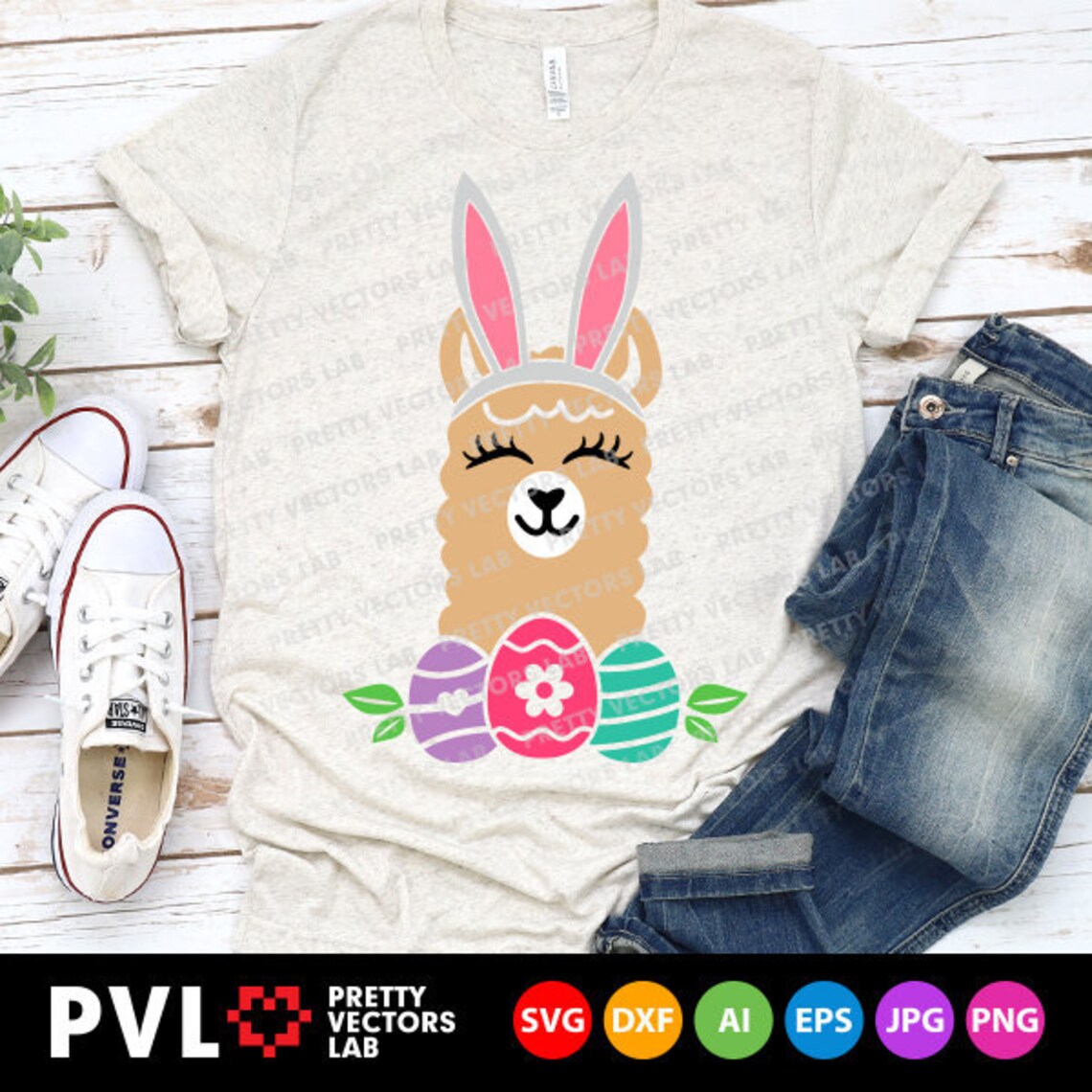 Easter Llama Svg Llama Face Svg Llama With Bunny Ears Svg | Etsy