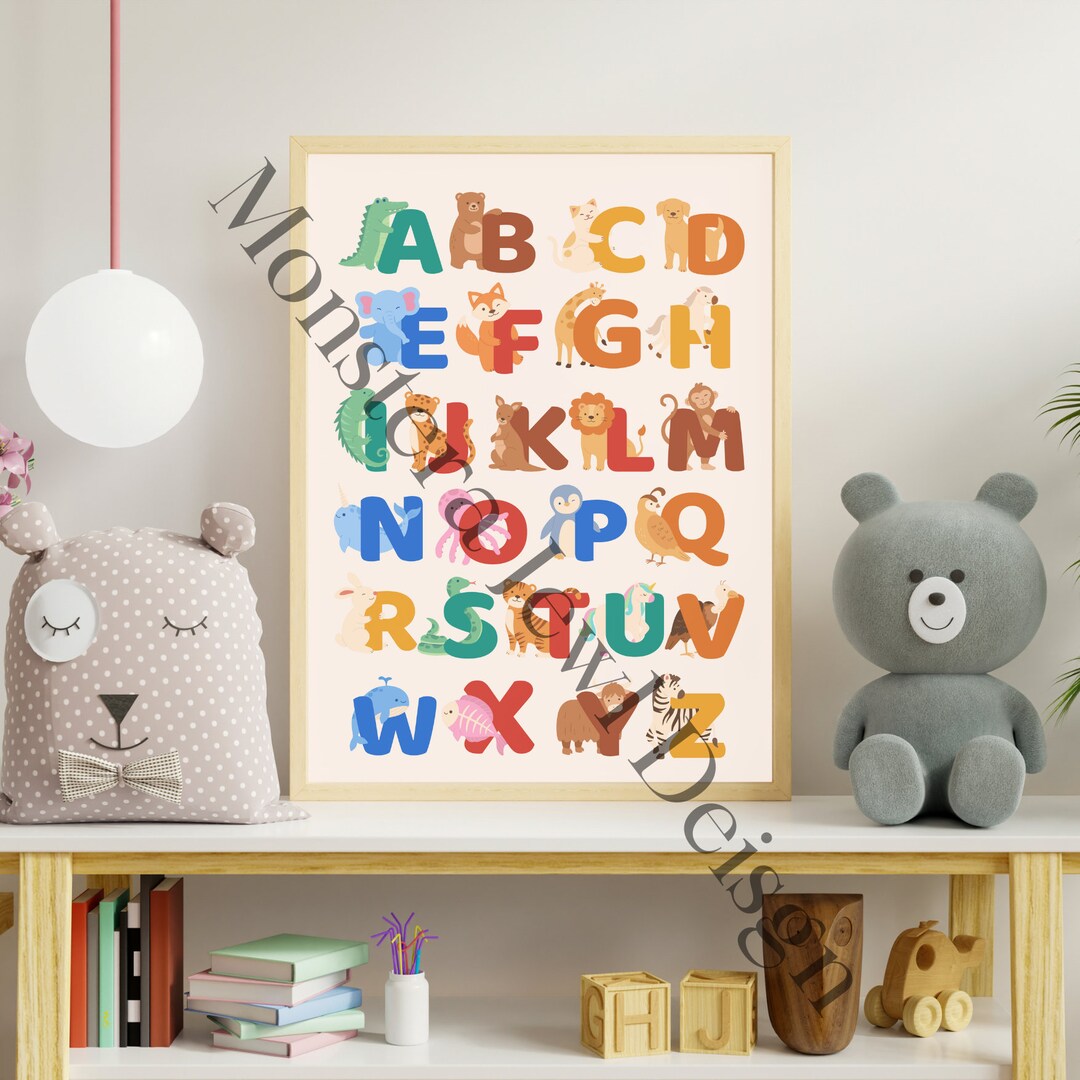 Zoo Alphabet Wall Art Digital Download - Etsy