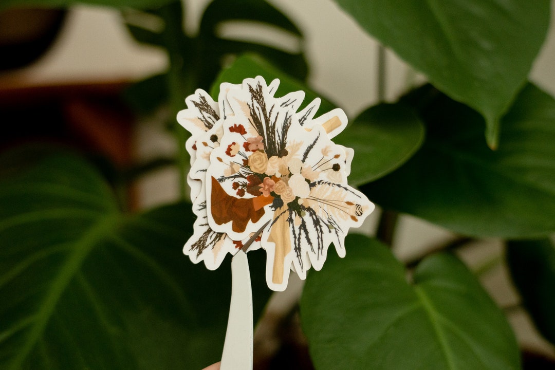 Flower Bouquet Sticker Weatherproof Stickers - Etsy