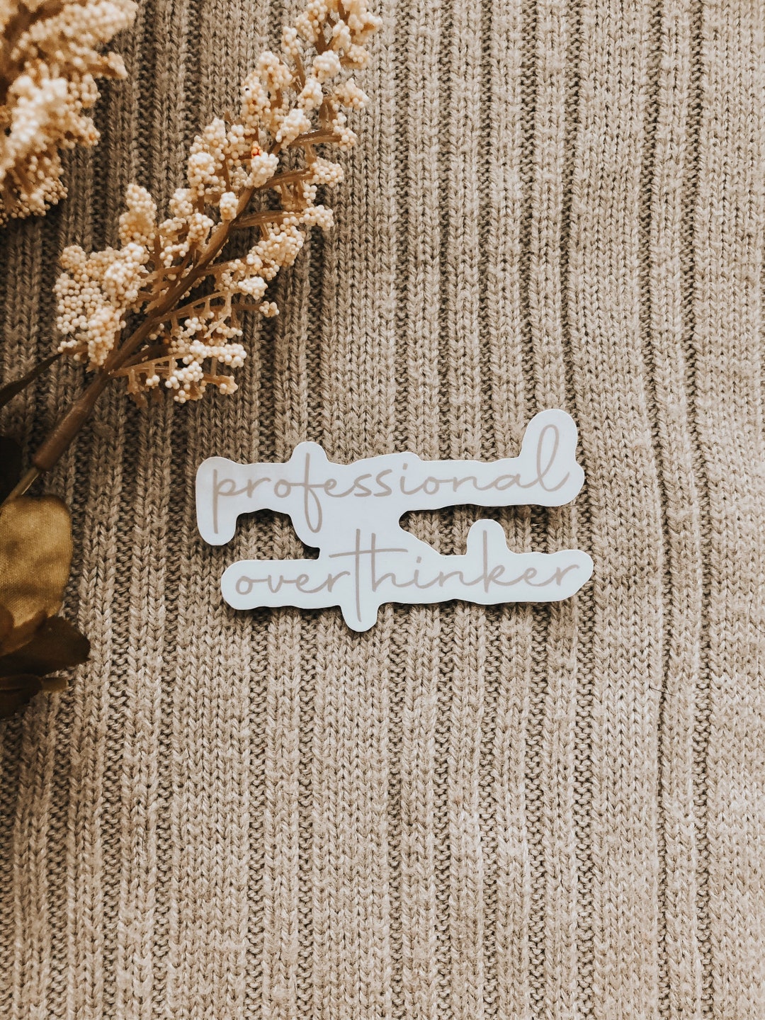 Professional Over Thinker Sticker Weatherproof Stickers - Etsy