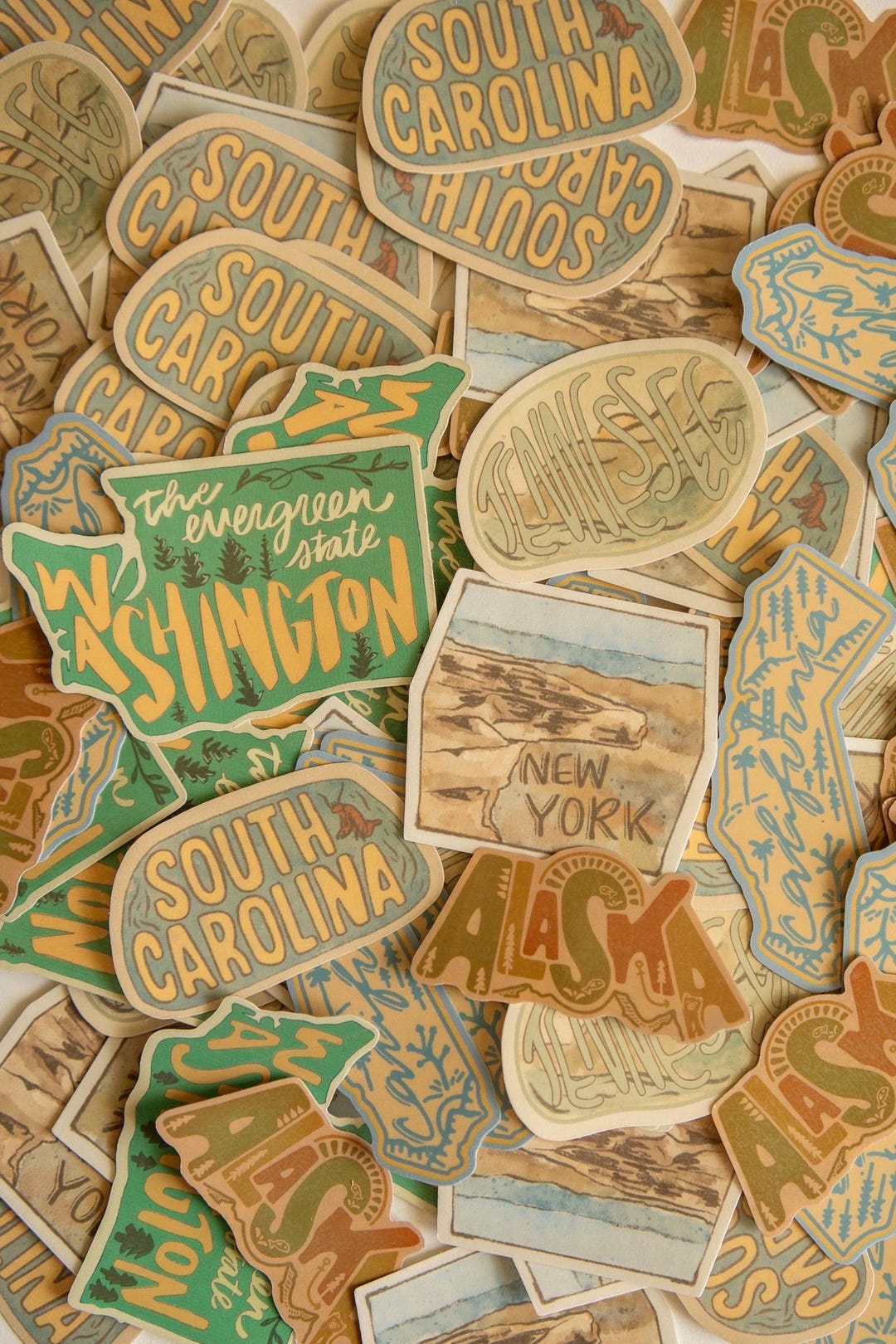 States of America Sticker Pack | Waterproof Outdoorsy/nature Inspired ...