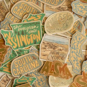 States of America Sticker Pack | Waterproof Outdoorsy/nature Inspired ...