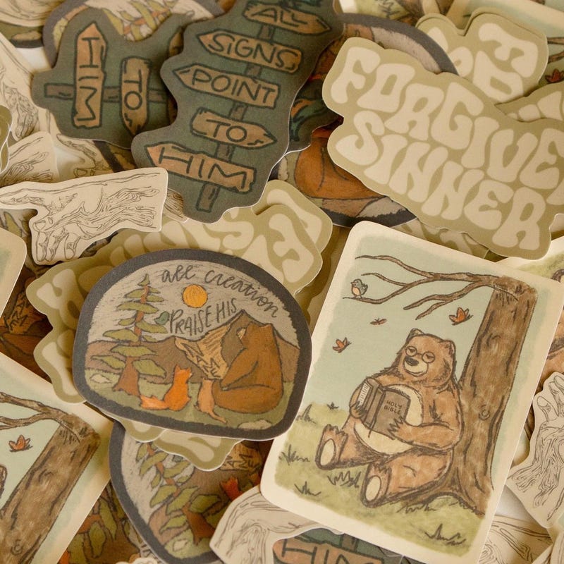 Nature Stickers - Etsy