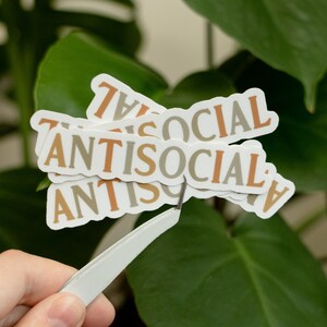 Antisocial Sticker Weatherproof Stickers - Etsy