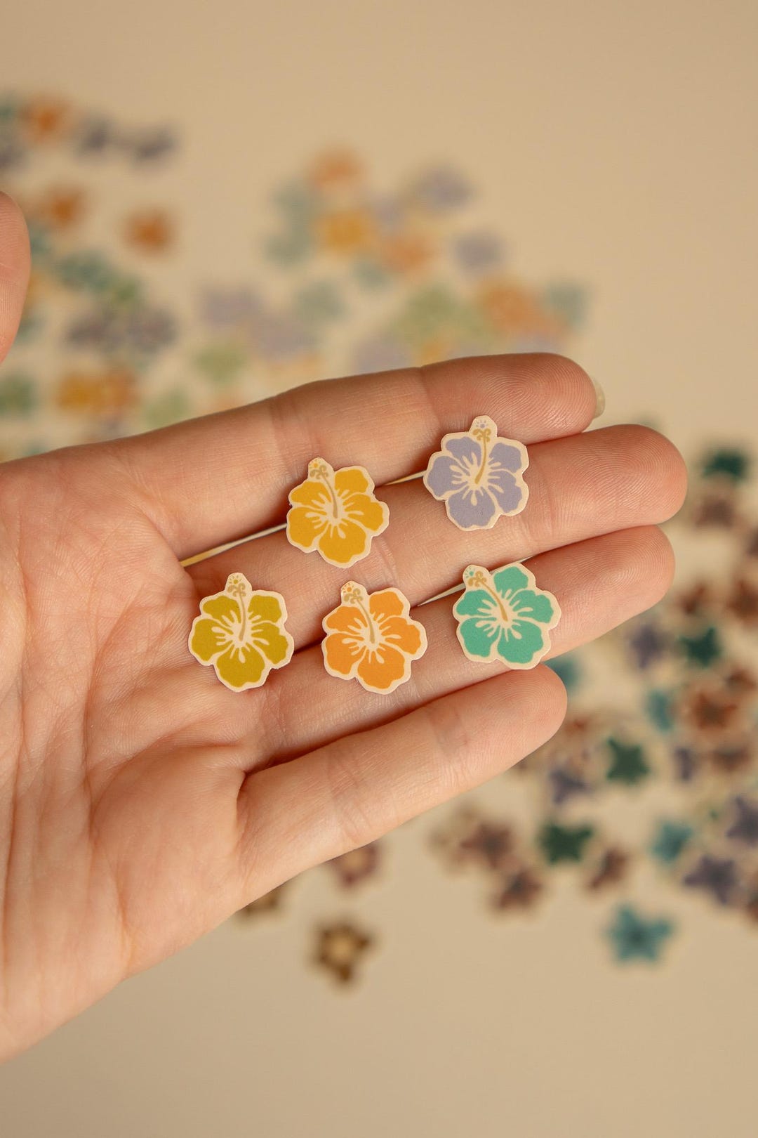Mini Hawaiian Flower Sticker Pack - Pack of 5 - Wholesale Options ...