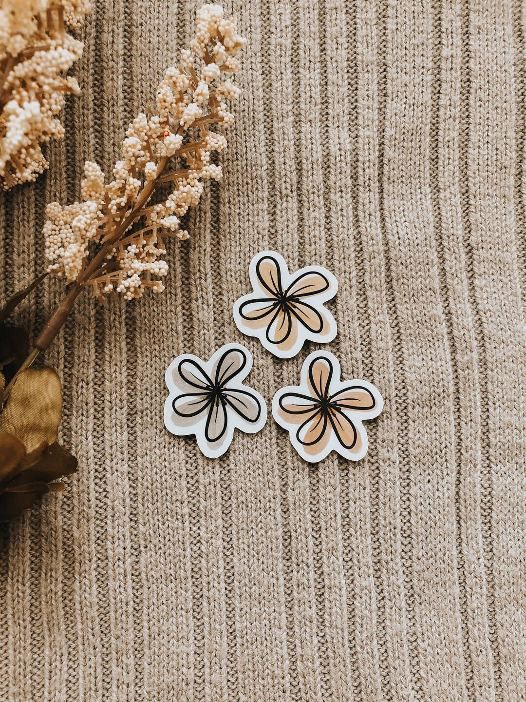Small Flower Sticker Pack Weatherproof Pack of 3 - Etsy