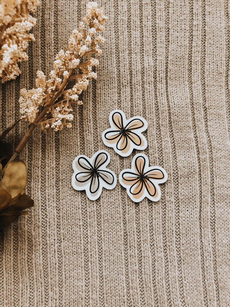 Small Flower Sticker Pack Weatherproof Pack of 3 - Etsy