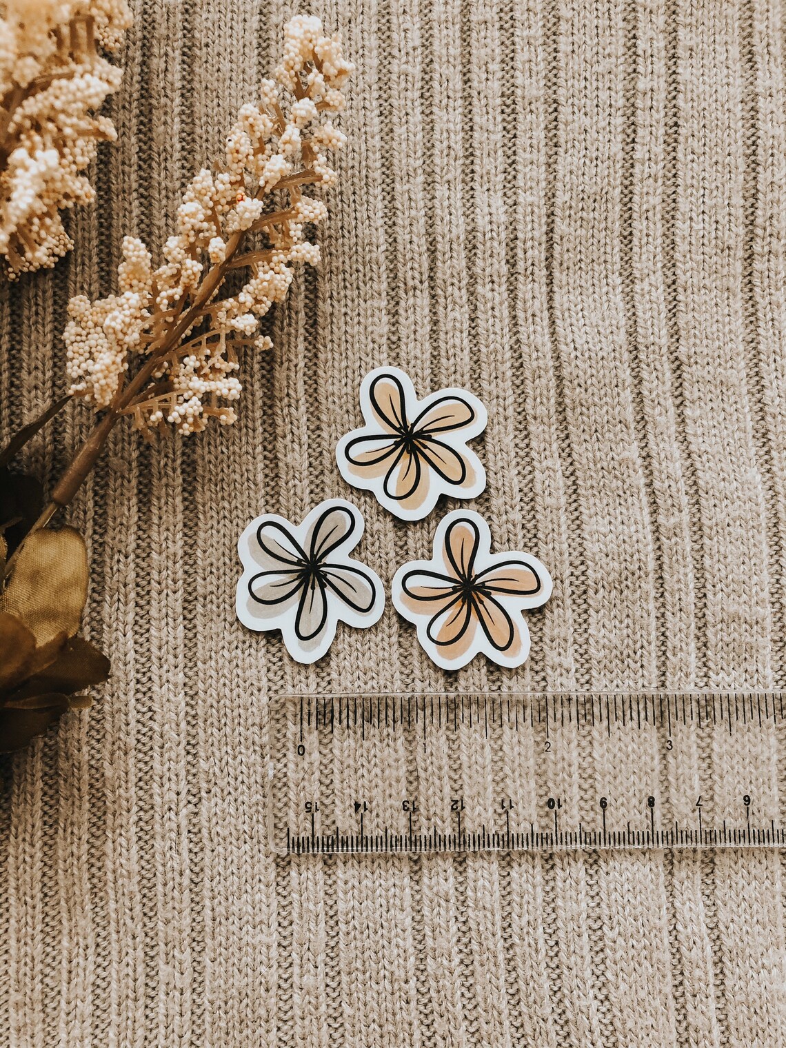 Small Flower Sticker Pack Weatherproof Pack of 3 - Etsy