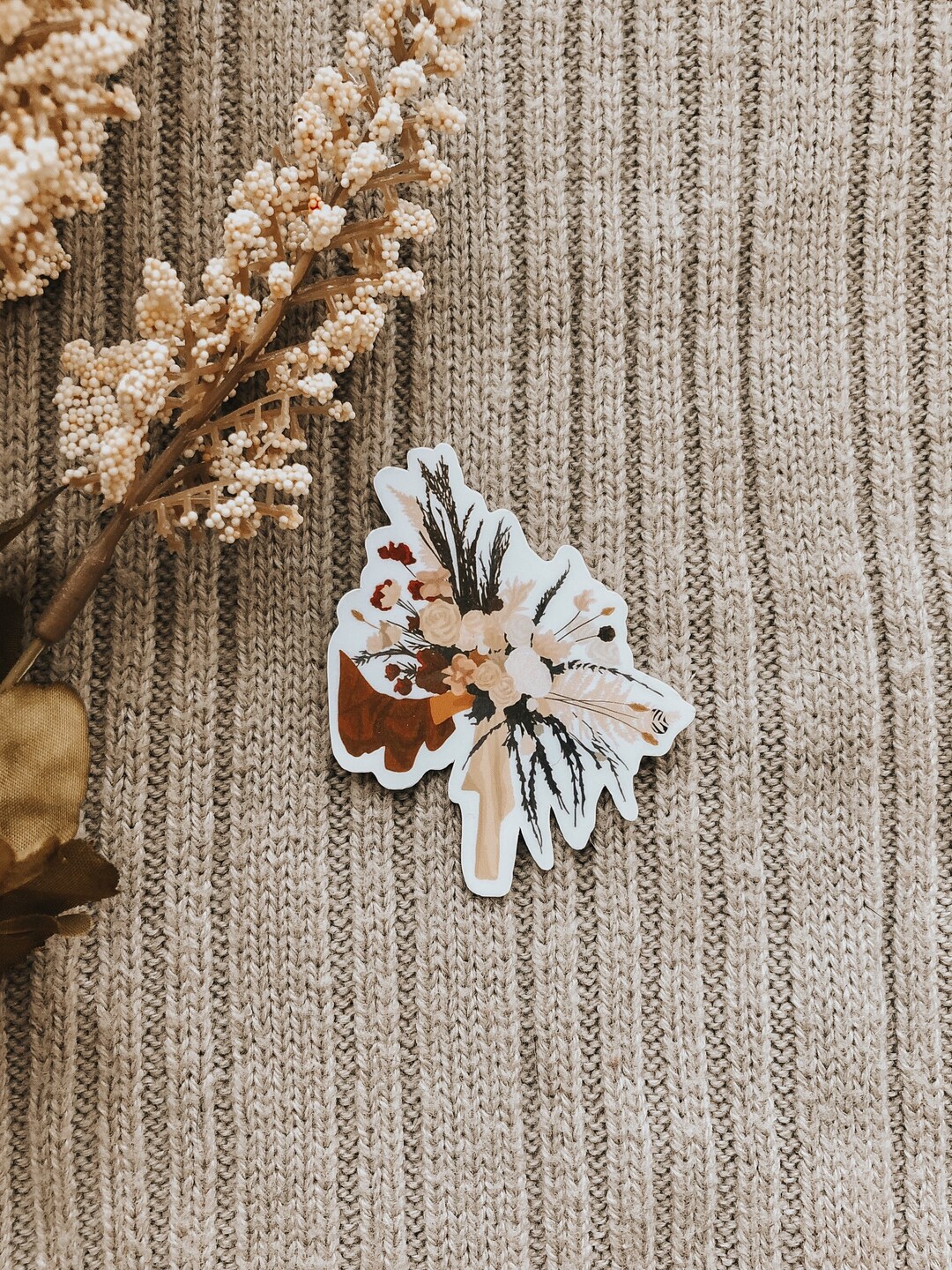 Flower Bouquet Sticker Weatherproof Stickers - Etsy