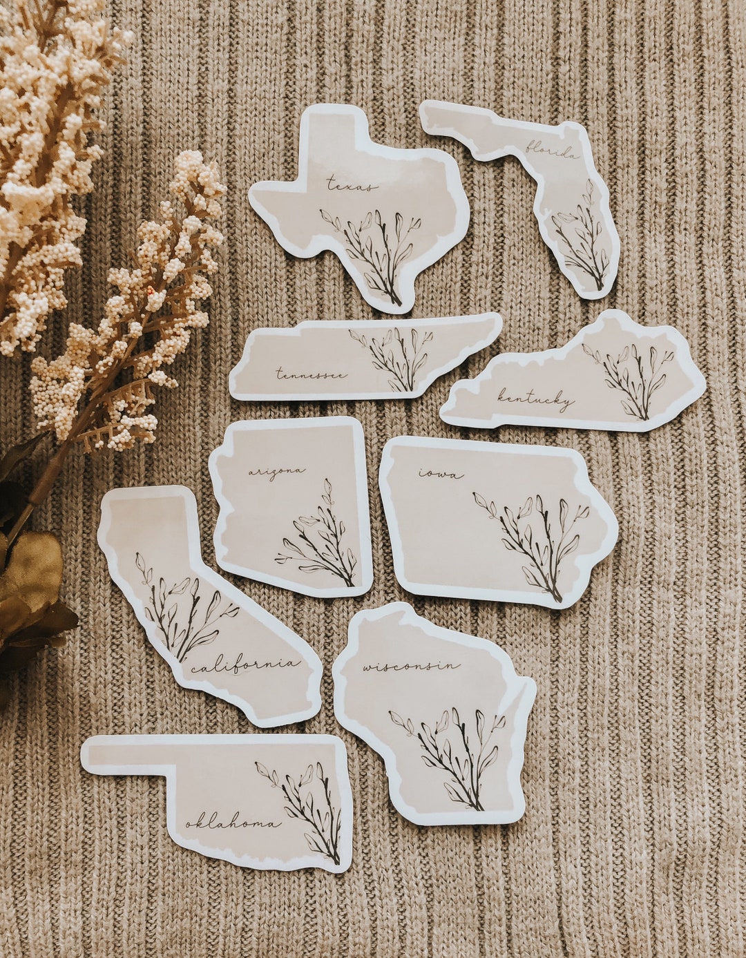 State Stickers Weatherproof Stickers - Etsy