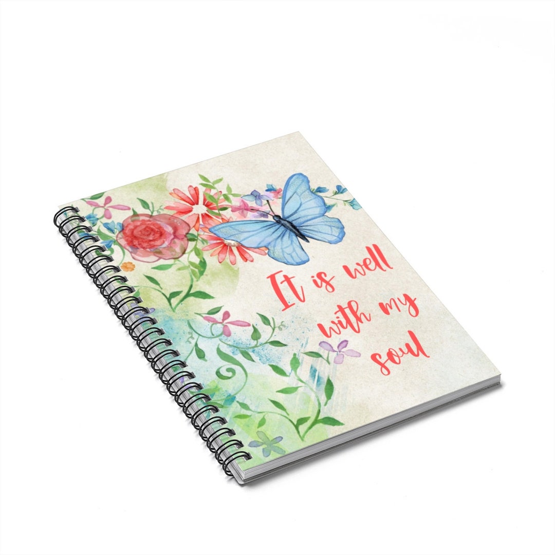 Christian Faith Spiral Notebook Sermon Notebook Prayer Journal Floral ...