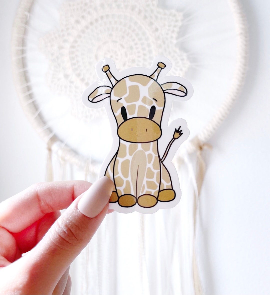 Baby Giraffe Sticker Cute Animal Sticker Giraffe Decals Kawaii Giraffe ...