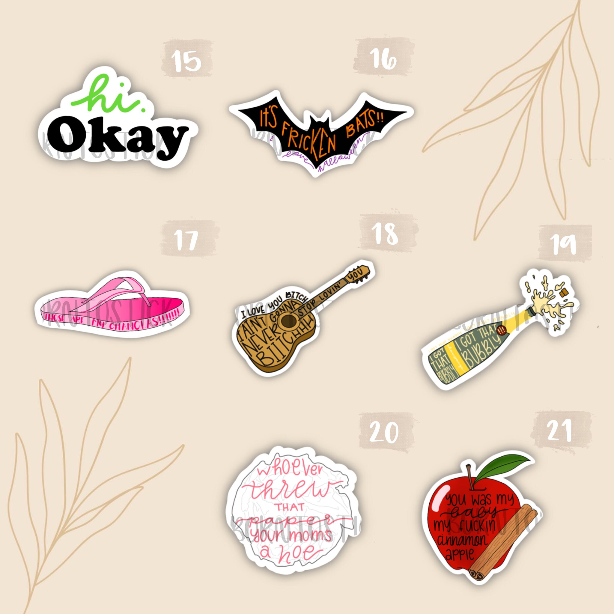 10 Piece Mini Vines Sticker Pack Funny Sticker Pack Meme | Etsy