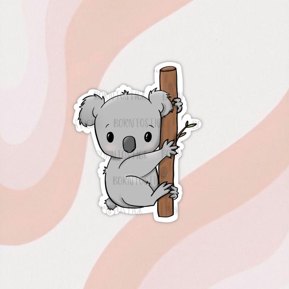 Cute Koala Sticker Kawaii Baby Koala Sticker Australia | Etsy