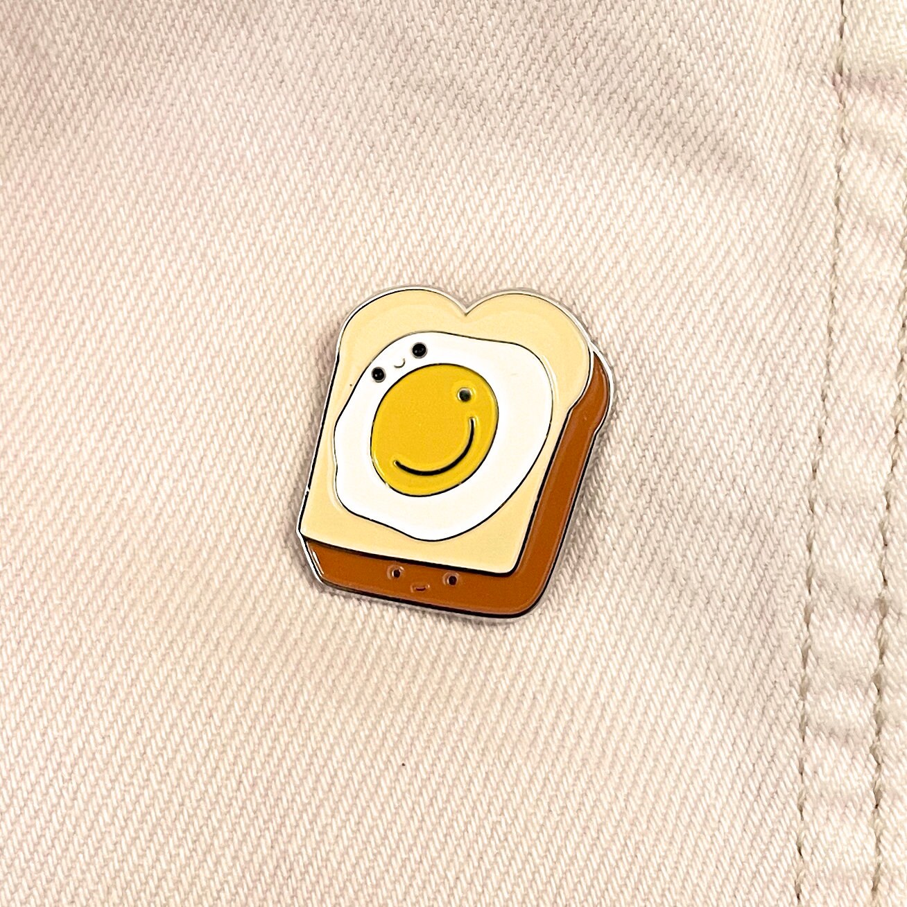 Egg on a Toast Enamel Pin - Etsy